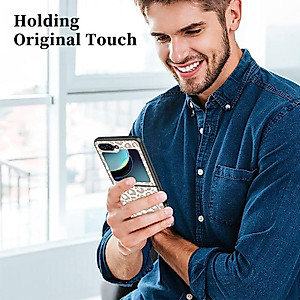 FUYOCWE for Samsung Galaxy Z Flip 5 Case,Leopard Cheetah Print Pattern Cover for Women Men, Slim Fit Lightweight PU Leather Hard PC Folding Phone Case for Samsung Galaxy Z Flip 5 5G 2023