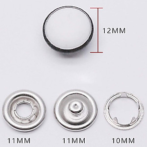 Supvox 50pcs Snap Fastener Kit Classic Rhinestone Prong Ring Snaps for Western Shirt Clothes Popper Studs (Random Color)