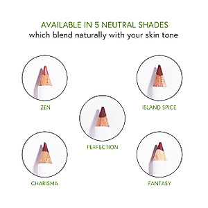 Honeybee Gardens Irresistible Lip Liner In Fantasy, Deep Red Berry Color, Long-Lasting, Gluten-Free, Vegan, 0.04 oz