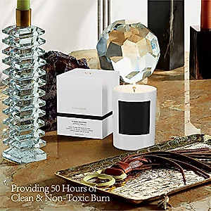 ESNA HOME Leblanc Leather & Tobac Premium Aromatherapy Scented Candles | Mom Will Love | All Natural Essential Oils Soy Candles | 8.8oz 50 Hours Long Burning | Premium Votive Candle Mother’s Day