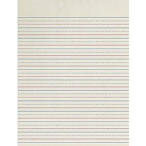School Smart Zaner-Bloser Paper, 1/2 Inch Ruled, 8 x 10-1/2 Inches, 500 Sheets White