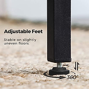 VASAGLE Bar Table, Small Kitchen Dining Table, High Top Pub Table, Height Cocktail Table for Living Room Party, Sturdy Metal Frame, 23.6 x 23.6 x 36.2 Inches for Narrow Spaces, Rustic Brown and Black