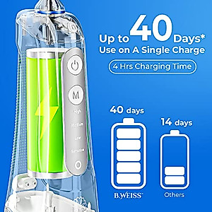 Water Flosser Teeth Cleaner-Full Oral Care Kit, Rechargeable Water Jet for Your Teeth, Ideal for Adults & Kids, for Home and Travel