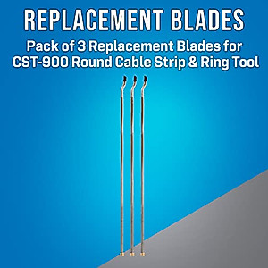 Jonard Tools CST-900RB Replacement Blade for CST-900 Round Cable Strip & Ring Tool (Pack of 3)