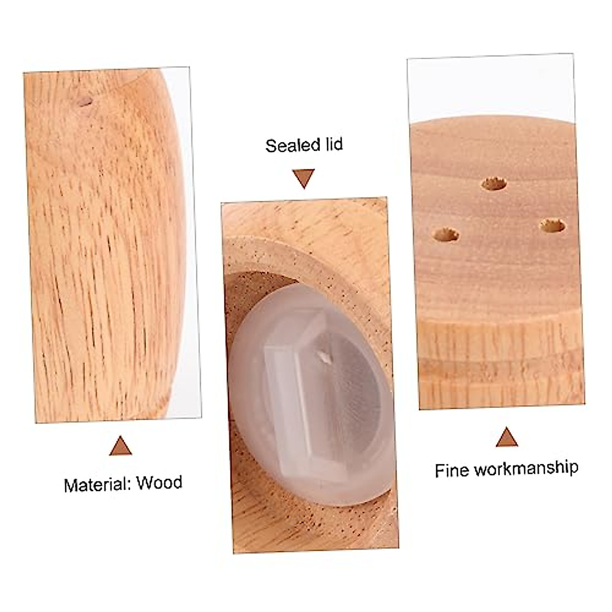 Pepper Shaker Bamboo Wooden Jar Seasoning Bottle Pepper Shakers Salt Shaker Seasoning Box Condiment Bottles Wooden Pepper Can Salt Bottle Storage Spices