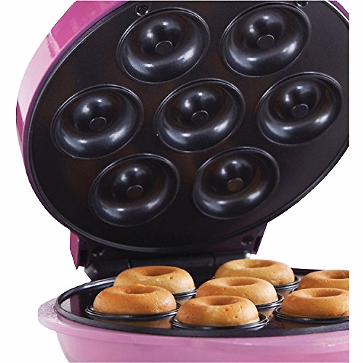 Brentwood Mini Donut Maker Machine, Non-Stick, Pink