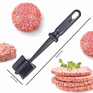 Meat Chopper for Ground Beef, JJOO Heat Resistant Hamburger Meat Chopper, Nylon 5 Curved Blades Ground Beef Smasher, Non-Stick Meat Masher, Mix and Chop Kitchen Tool (Black)
