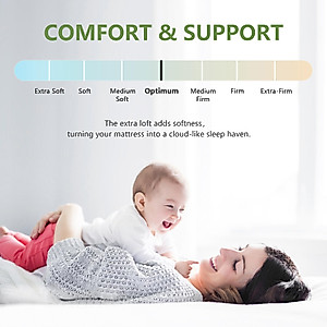 Premium Viscose Made from Bamboo Full Size Mattress Topper for Back Pain, 1200 GSM Quilted Fitted Extra Thick Mattress Pad,Pillow Top Mattress Cover with Deep Pocket Up to 21 Inches（54 * 75inch）