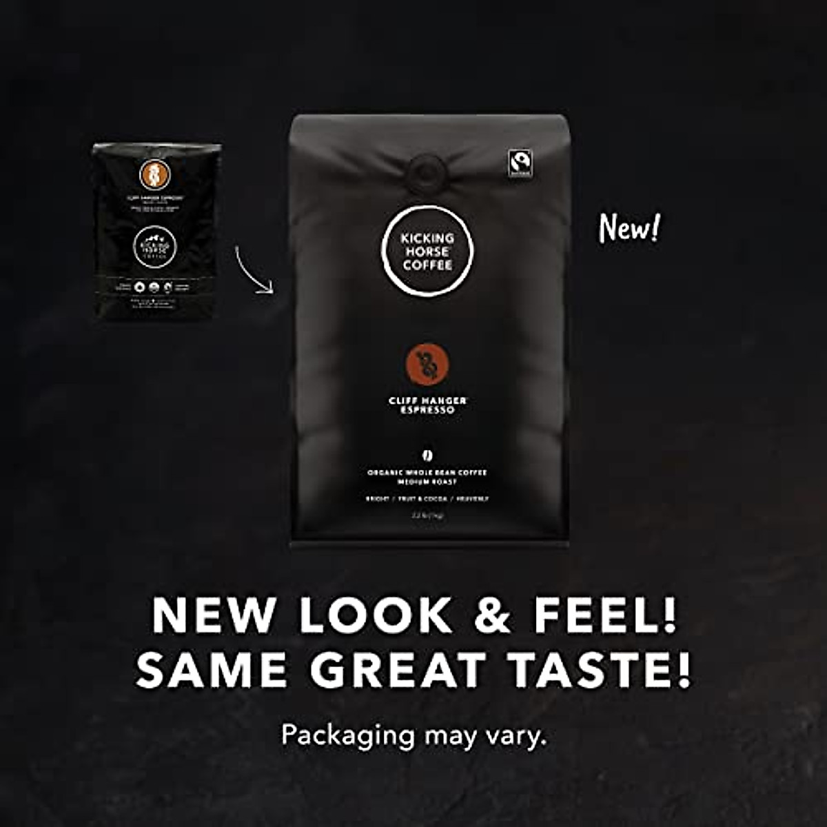 Kicking Horse Coffee, Cliff Hanger Espresso, Medium Roast, Whole Bean, 2.2 Pound - Certified Organic, Fairtrade, 35.2 Ounce