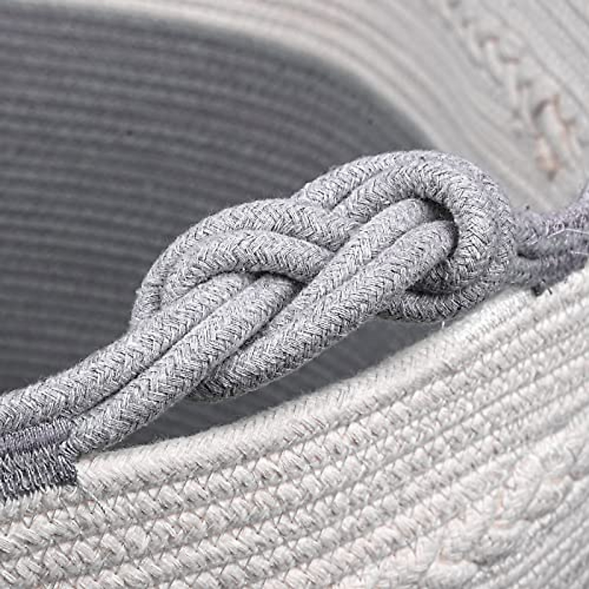 XXXXL Extra Large Cotton Rope Basket, AivaToba 22" x 22" x 16" Blanket Storage Basket, Toy Storage Basket, Decorative Sturdy Storage Basket with Handles in Living Room