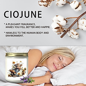 CIOJUNE Sunflower Highland Cow Lavender Candle, Cow Candle, Cow Gifts for Women Girls Cow Lovers, Cute Cow Gifts, Cow Scented Candles for Home, Cow Stuff