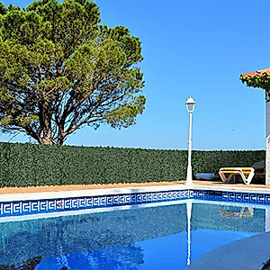 Yaheetech Ivy Privacy Fence, 38" x 116" Artificial Hedges Fence and Faux Ivy Leaf Decorative Screen with Mesh Backing for Outdoor Indoor Garden Balcony Decor, 2PCS