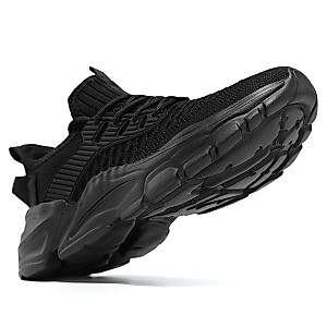 Women's Running Shoes Non Slip Shoes Breathable Lightweight Fashion Sneakers Slip Resistant Athletic Sports Walking Gym Work Shoes Black