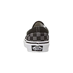 Vans Kids Unisex Classic Slip On, (Checkerboard) Black/Pewter, Size 12 Little Kid