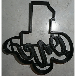 NUMBER ONE 1 WITH WORD BIRTHDAY ANNIVERSARY PARTY AGE DETAILED COOKIE CUTTER MADE IN USA PR2402