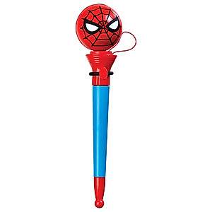Amscan Spider-Man Pop Up Pen - 6.7" (Pack of 1) - Red & Blue Plastic Marvel-Inspired, Retractable Writing Fun