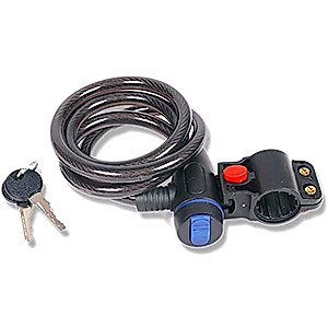 VIGAT Steel Cable Lock Mountain Bike Bicycle Lock Anti-Theft Key Lock Riding Equipment Cycling Accessories, Black