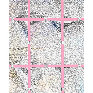 xo, Fetti Party Decorations Silver Iridescent Square Foil Curtain - Set of 2 | New Years Eve 2023, Bachelorette Backdrop, Wedding, Square Birthday Photo Booth
