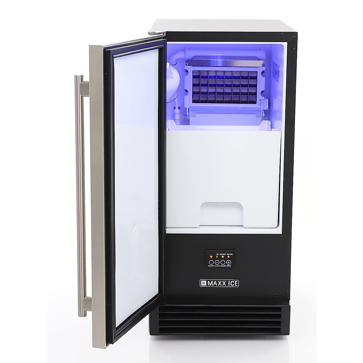 Maxx Ice MIM50P-ADA, Built-in Indoor Clear Ice Machine, ADA Compliant, 15", 65 lbs, in Stainless Steel