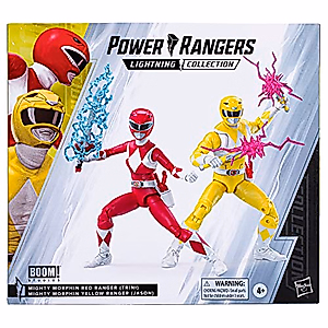 Hasbro Power Rangers Lightning Collection Mighty Morphin Yellow Ranger & Red Ranger ''Swap'' Jason & Trini Boom Comics 2-Pack 6-Inch Action Figures, (F6887)