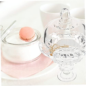 Abaodam Ice Cream Containers transparent tasting bowl fruit decor clear container with lid fruit dish trifle bowl glass ice cream bowl Kitchen Sink Splash Guard