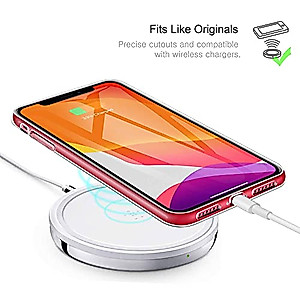 Phone Case for TCL 20 XE/5087Z (6.52 Inch), KJYF Shockproof Shell Bumper for TCL 20 XE/5087Z, Anti-Scratch Clear Back Cover [Thin Slim X Anti-Yellowing] - Red Heart (WM-TC-20XE-TPU-WM85-KJF)