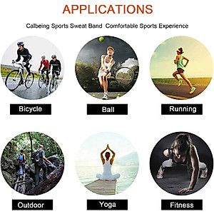 Calbeing Black Workout Headband for Women, Wide Headbands for Women, Sports Running Headband for Exercise, Gym Hairband Athletic Thick Non Slip Yoga Sweatband Fitness 5Pack