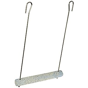 Penn-Plax Bird-Life Trimmer Plus Cement & Metal Swing – Naturally Trims Nails & Beak – Great for Cockatiels, Cockatoos, Conures, African Greys, and More – Medium Size