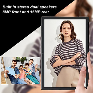 10.1 Inch Tablet for Android 12, 1960x1080 FHD 8GB 256GB 8 Core, Tempered Glass 7000mAh 5G WiFi Dual SIM Dual Standby 4G LTE Calling Tablet, for Learning, Office
