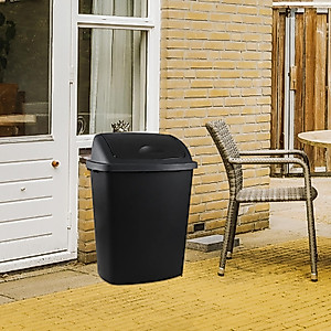 Uumitty Kitchen Trash Can 18.5 Gallon with Swing Lid, 70L Plastic Tall Garbage Can Outdoor and Indoor, Perfect for Commercial Offices, Home Office, 4 Pack