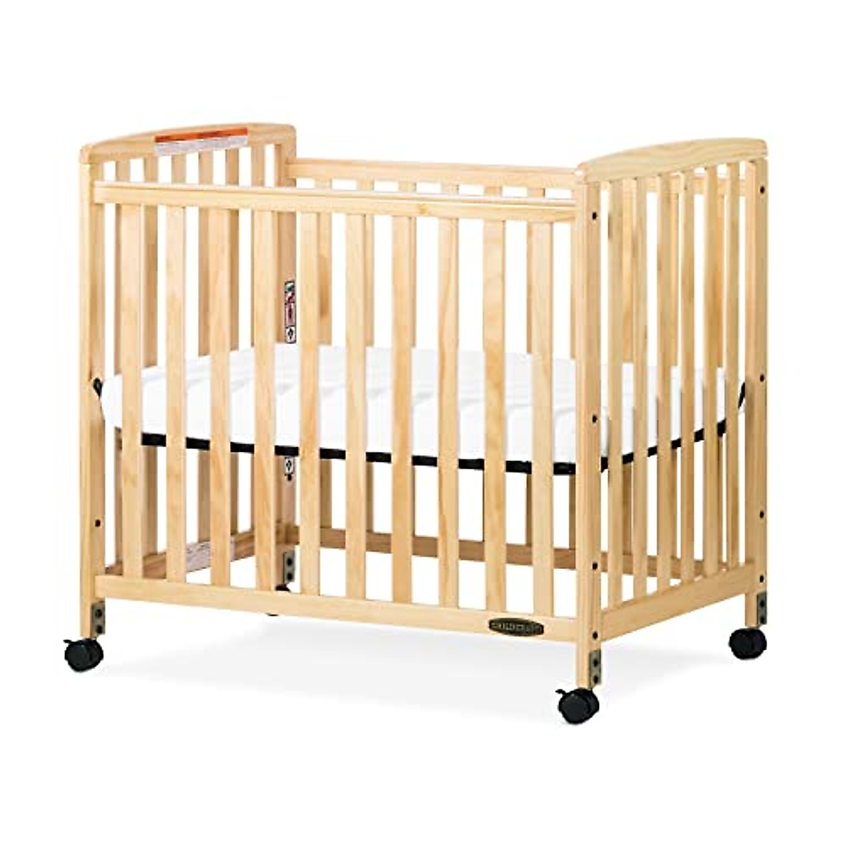 Child Craft Bristol Professional Series Compact Crib with Casters, Natural