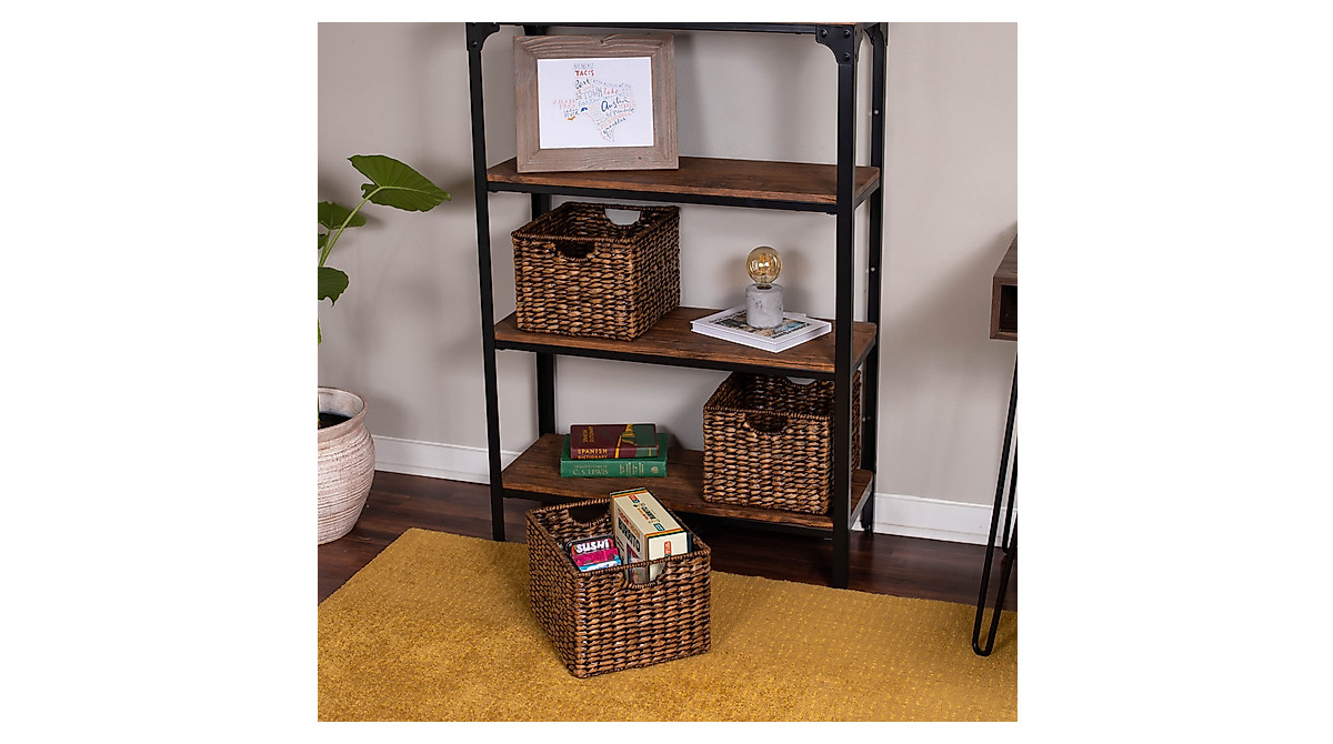 BirdRock Home Storage Baskets - Stylish 3-Piece Wicker Organizer Set