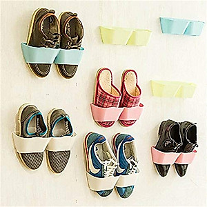 4 PCS Creative Plastic Wall Mounted Shoes Rack for Entryway Over the Door Shoe Hangers Organizer Hanging Shoe Storage Racks