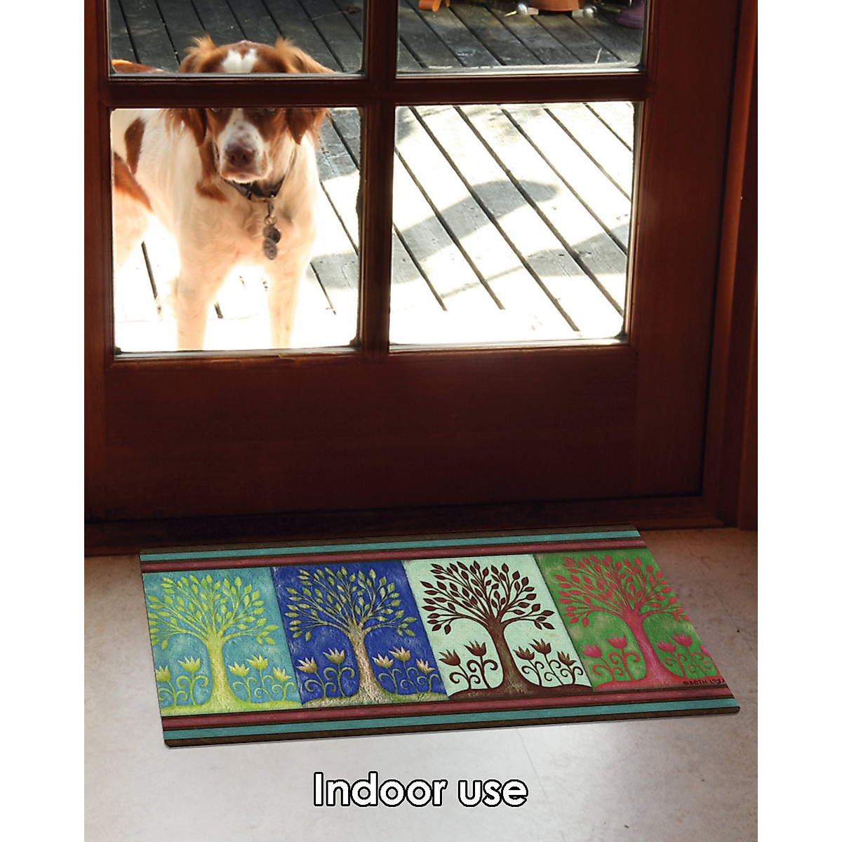 Toland Home Garden 800002 Seasons Spring Summer Door Mat 18x30 Inch Fall Winter Outdoor Doormat for Entryway Indoor Entrance