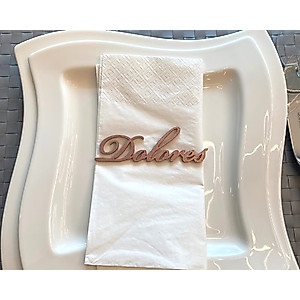 Custom Name Tag, Wedding Table Names, Wood Place Card Names, Birthday Dinner Place Card names, Wedding Table Decoration (Gold | Painted)