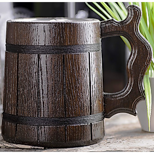 Adeptus Arbites Mug Wooden Beer Stein 17oz Gamer Mug Gift Boyfriend Personalized Anniversary Christmas Birthday Gifts For Gamer Husband Gifts For Him Beer Steins Beer Tankard K733