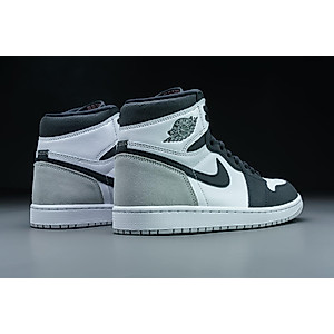 Nike Men's Air Jordan 1 Retro High OG Shoes, White/Black-grey Fog-bleached, 9