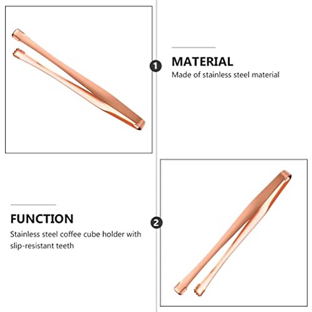 Coffee Candy Tong Steel Tongs 6 Pcs Exquisite Steel Bar Sugar Cube Clips Ice Clips Portable Cubic Sugar Stainless Steel Tongs Mini Tongs