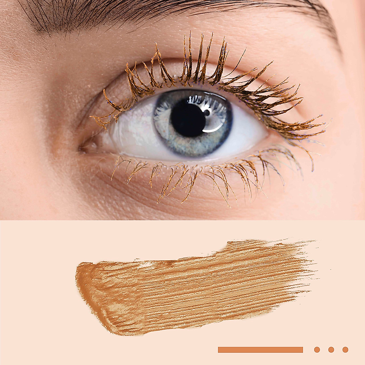 2 Sides Lengthening Mascara by TSUVIMI | Smudge-Proof, Clump-Free & Buildable Formula | Waterproof Defining Mascara Makeup | Ophthalmologist Tested, Hypoallergenic, Vegan, Cruelty Free | Golden Brown