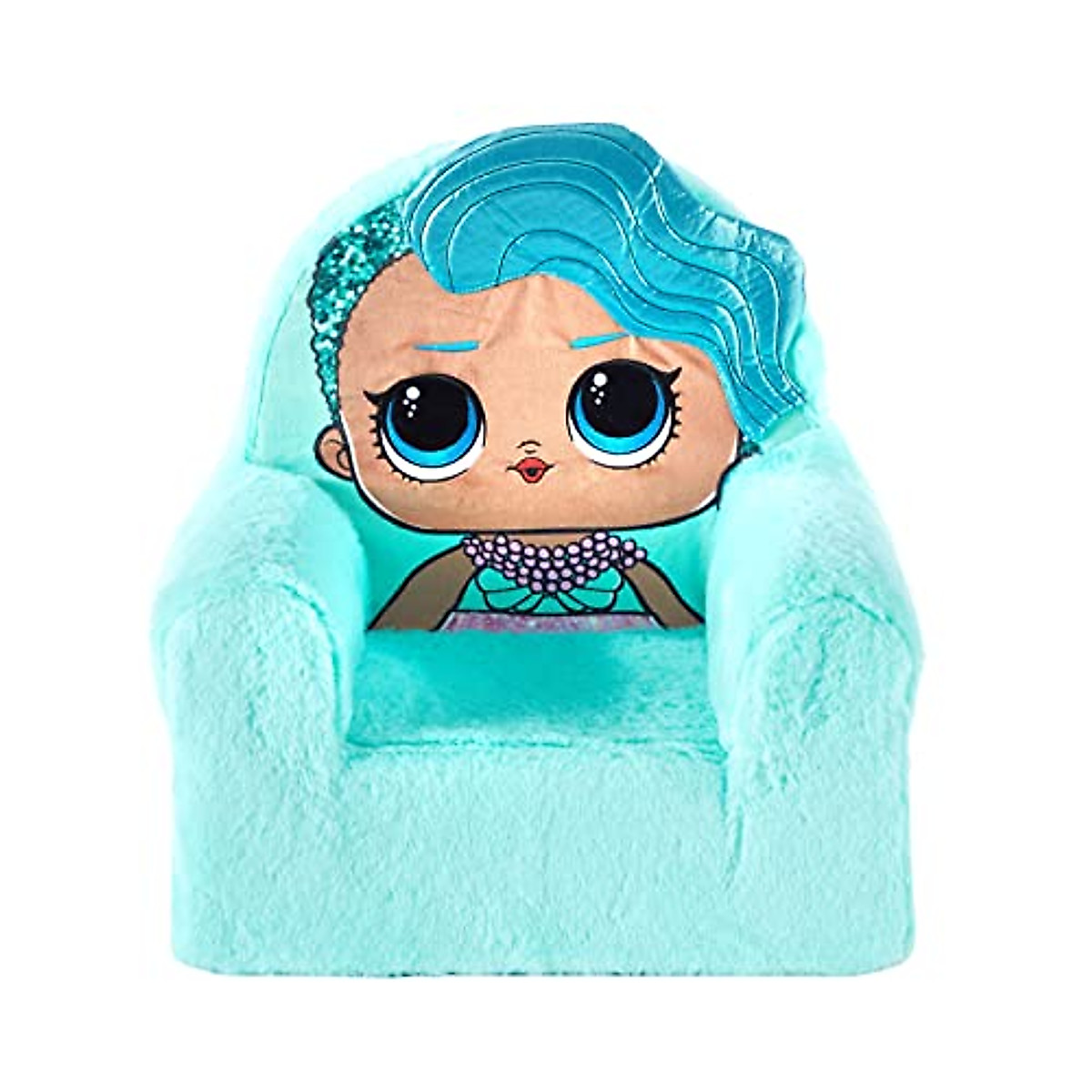 Idea Nuova Figural Plush Foam Chair for Kids, LOL Surprise 13D x 17W x 20H in