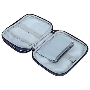 Crochet Bag, Sewing Double Sided Zipper Easy to Carry Crochet Hook Hand Made Oxford Cloth Knitting Organizing Packet Large Yarn Storage for Yarn Stitch Markers(Elephant)