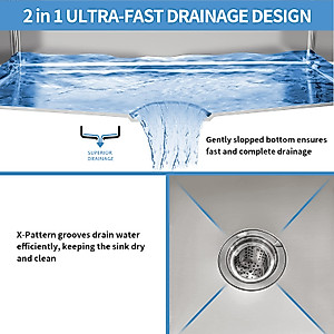 Aschael Bar Sink Drop In,18x18x10 Inch Top Mount Kitchen Sink 16 Gauge Stainless Steel Sink Single Bowl Kitchen Sinks, Deep Kitchen Sink Bar Prep Sink RV Sink