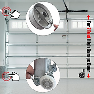 Blesseras Pair of 2" Garage Door Eletrophorsis Coated Torsion Springs Set (0.250 x 2" x 28") Includes 8.5 ft. Garage Door Cable, Pair of Non-Slip Winding Bars, Glove