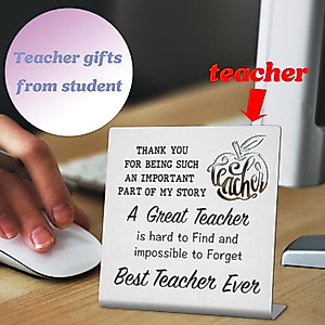 Teacher Definition Gift For Office Desk Sign, Teacher Thank You Appreciation Week Gifts for Graduation Retirement End Of Season Christmas Teacher's Day Birthday Gift From Student Coworker ter2