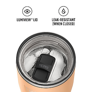 THERMOS ICON SERIES, Stainless Steel Cold Tumbler with Slide Lock, 24 Ounce, Melon