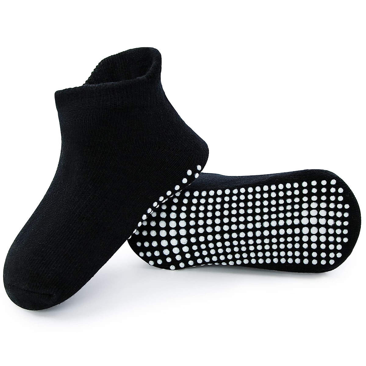 Kepairtia 12 Pair Toddler Socks with Grips Non-skid Baby Boys Girls Kids Cotton Socks