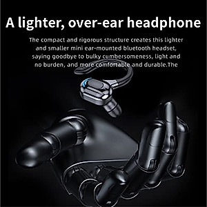 EnBuQINWo 5.2 New Bluetooth Headphones Bone Conduction Wireless Earbuds Noise Canceling Headphones, LED Sports Waterproof Headphones (Green)