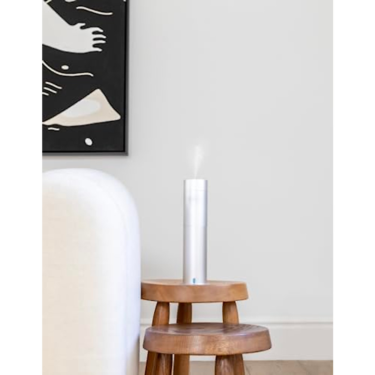 Hotel Collection - Mini Studio Scent Essential Oil Diffuser - Therapeutic Aromatherapy - Cold-Air Diffusion Technology - 400 sq. ft. Coverage - Waterless Air Diffuser for Home, Office & Hotel - Silver