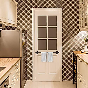 WL.Rocaille Adjustable Magnetic Rods for Mental Appliance, Doors, Windows,16 to 28 Inch/2 Pack/Easy Installation Toilet Towel Bar, Muti-Useful (Black, 2pack)