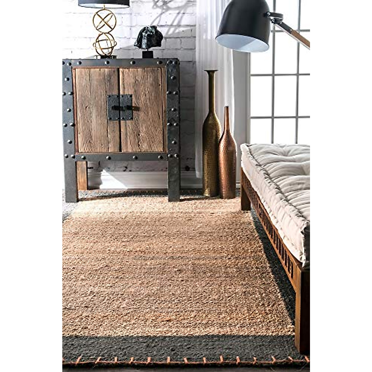 nuLOOM Cameron Hand Woven Jute Area Rug, 6' x 9', Natural